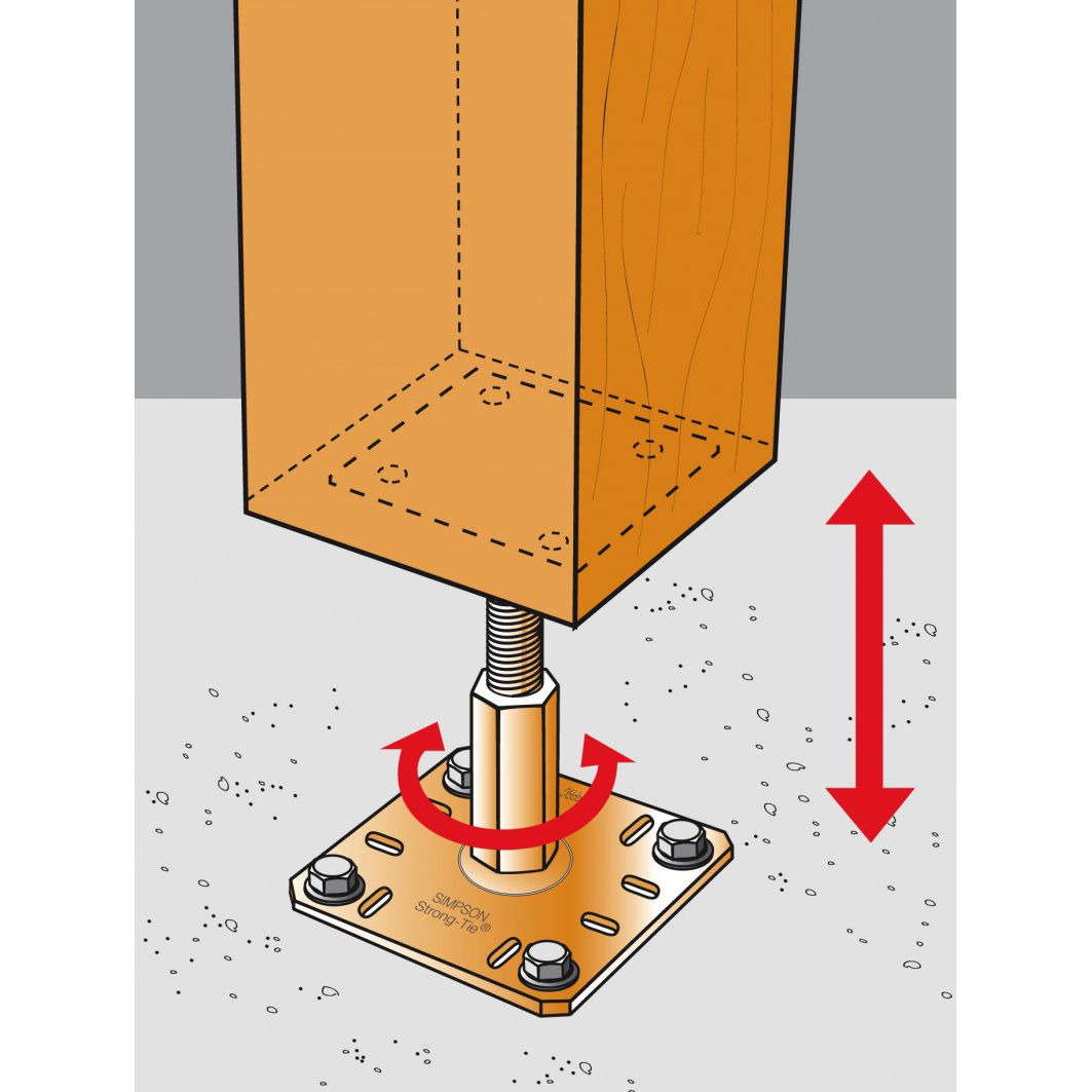 Adjustable Elevated Post Base - PPRC