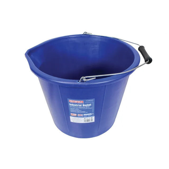 Faithfull Builders Industrial Bucket 14 Litre (3 Gallon) - Blue