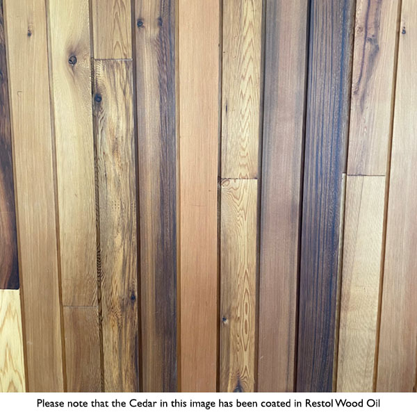 ex. 22 x 150mm Cedar Vertical Shadow Gap T&G