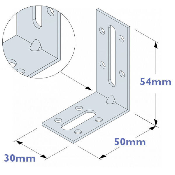 Adjustable Reinforced Angle Bracket - EFIXR553