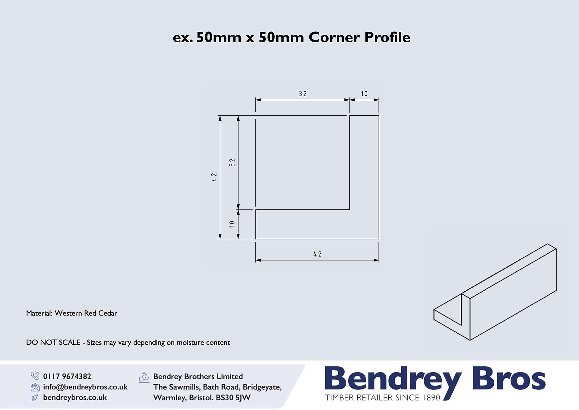 Corner Profile - Western Red Cedar